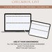 Weekly Organizer Checkbox List, Printable and Fillable PDF, Weekly ...