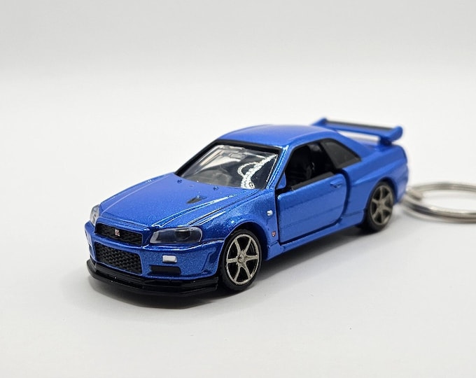 Nissan Skyline GT-R R34 Keychain, Diecast Car Keychain - Etsy