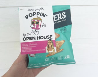 DIGITAL DOWNLOAD, 6 Tags per Sheet, Thanks for Popping by My Open House ...