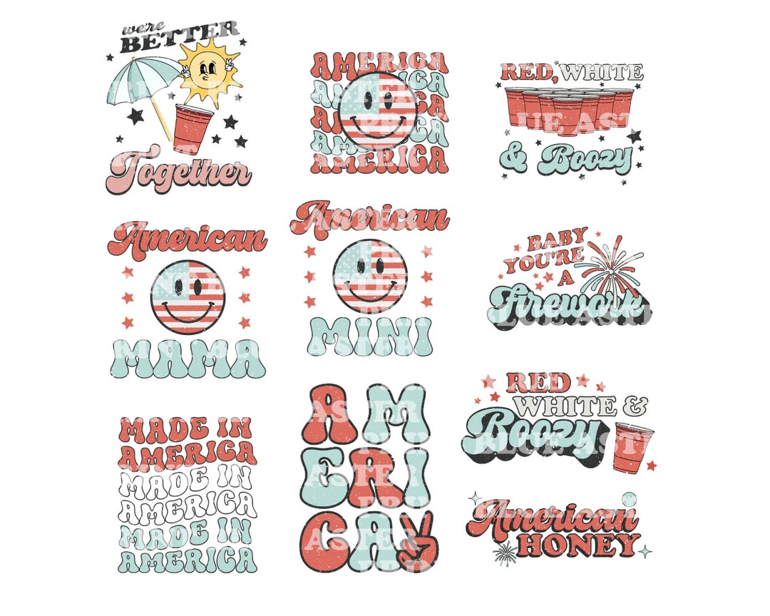 Retro America Bundle PNG Digital Files - Etsy