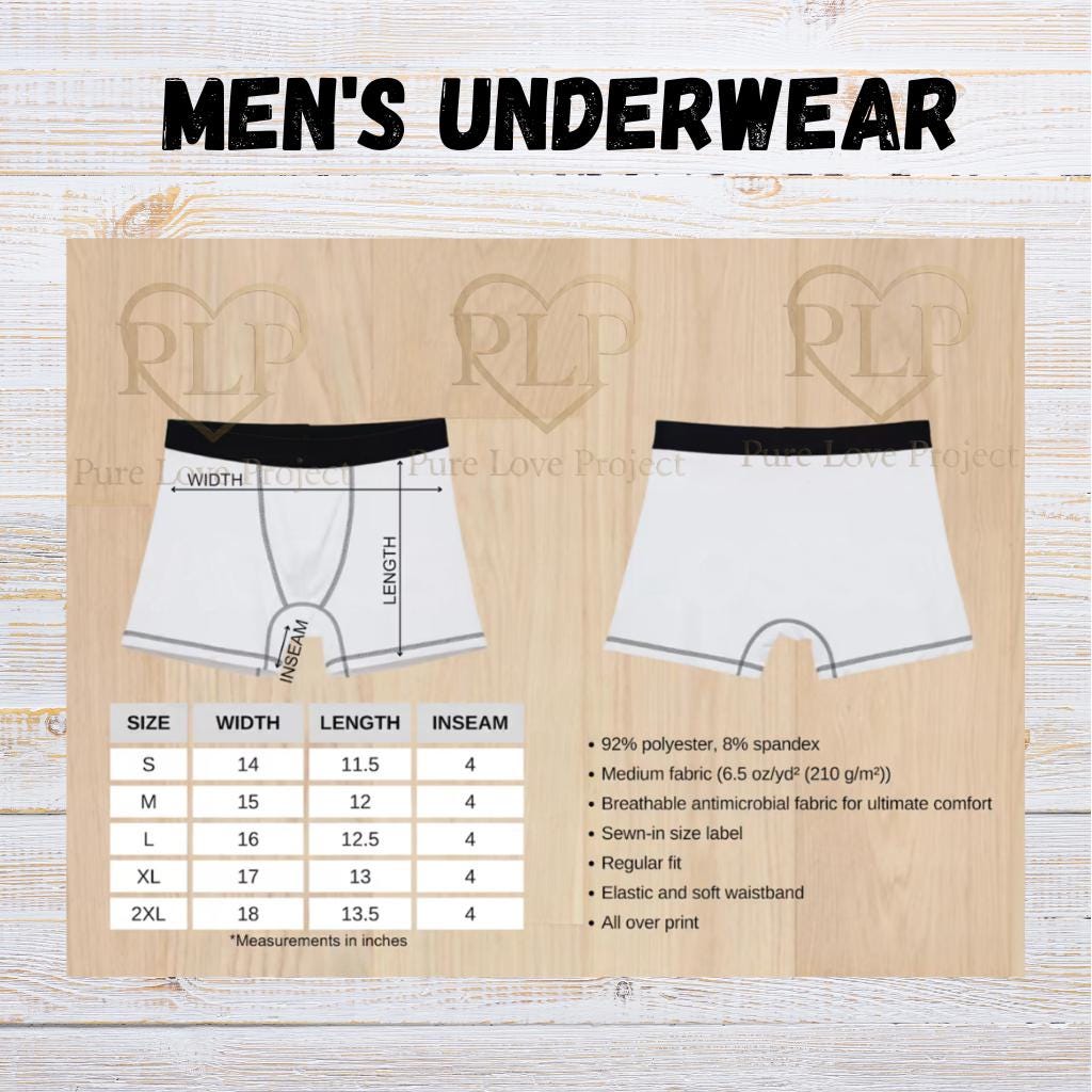 Personalized Boxer Briefs With Photo for Couples, Custom Photo ...