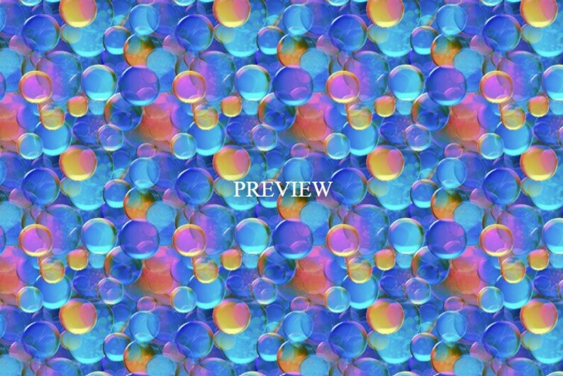 Seamless Rainbow Bubbles Digital Repeating Tile Pattern - Etsy