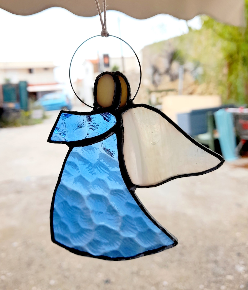 Christmas Stained Glass Angel Stained Glass Angel Ornament - Etsy UK