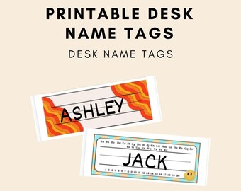 Groovy Classroom Desk Name Tags - Etsy