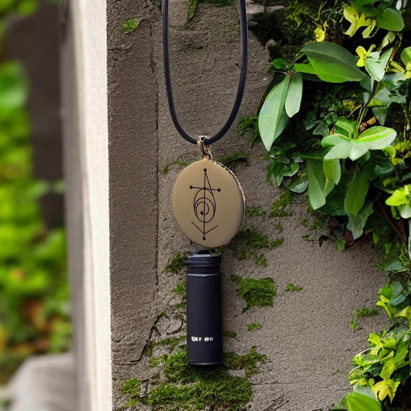 Manifest Protection Pendant, Large Circle Necklace, Manifestation Charm ...