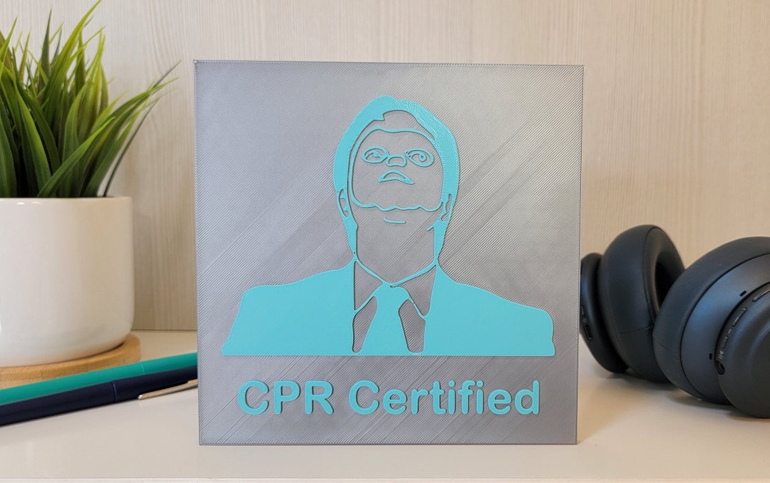 Dwight Schrute CPR Certified | 3D Printed Tile Art | Wall & Desk Art ...