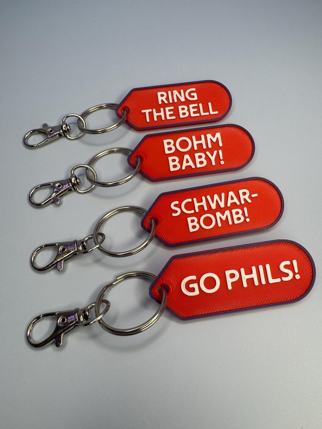Philadelphia Phillies Themed Keychains | Fan Art | 3D Printed | Set of ...