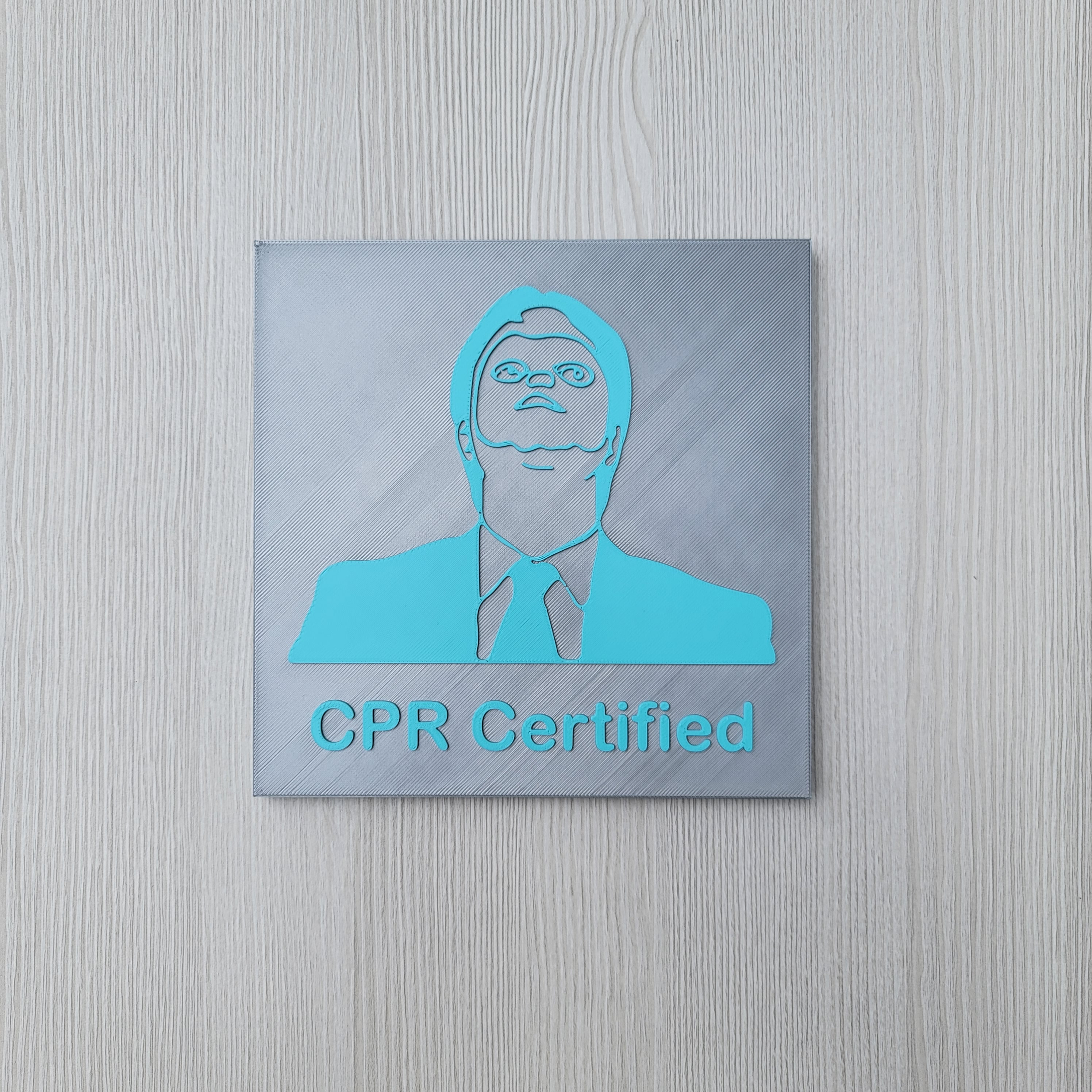Dwight Schrute CPR Certified | 3D Printed Tile Art | Wall & Desk Art ...