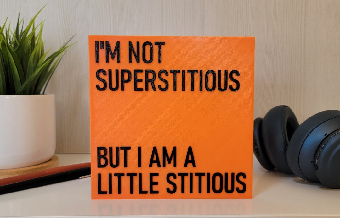 A Little Stitious 3D Printed Tile Art Wall & Desk Art the Office Custom ...