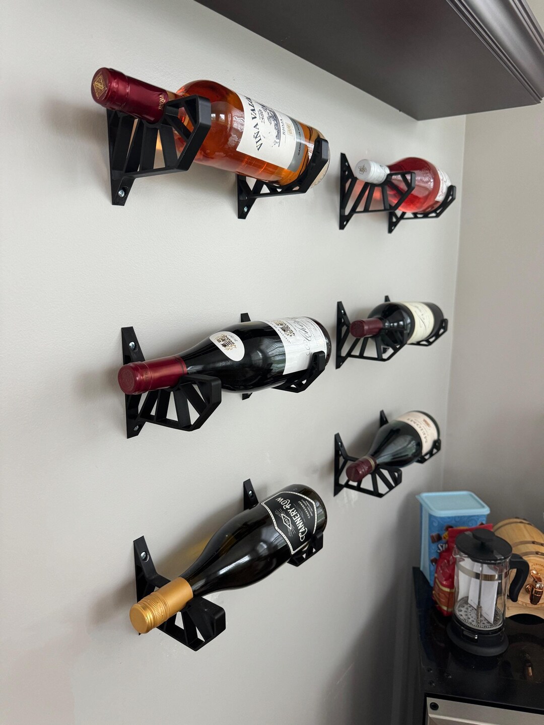 Wine Bottle Wall Rack | Brackets to Display Wine Bottles on Your Wall | DIY Wine Rack | Hardware ...