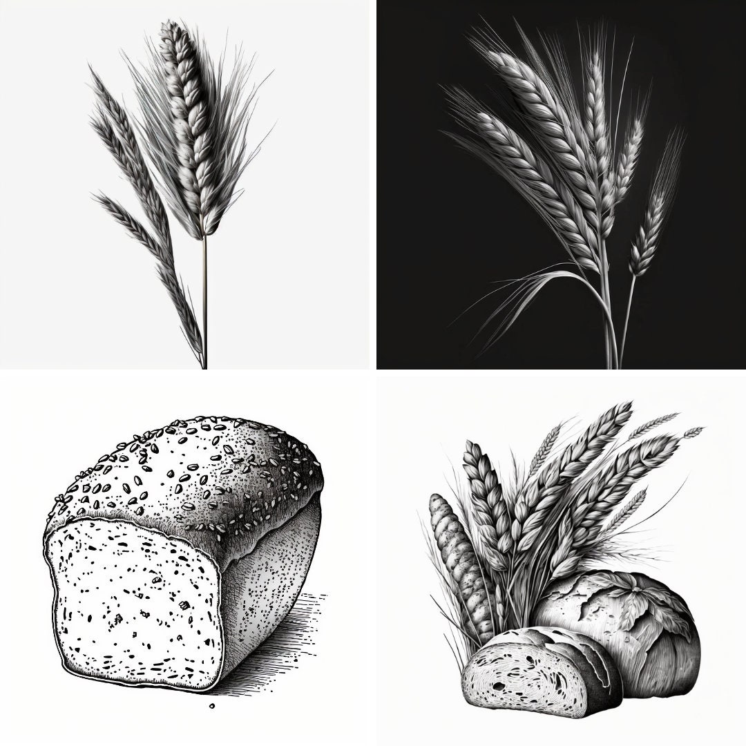 Digital Clipart, Commercial Use, Wheat, Bread, Png Files, 14 Images ...