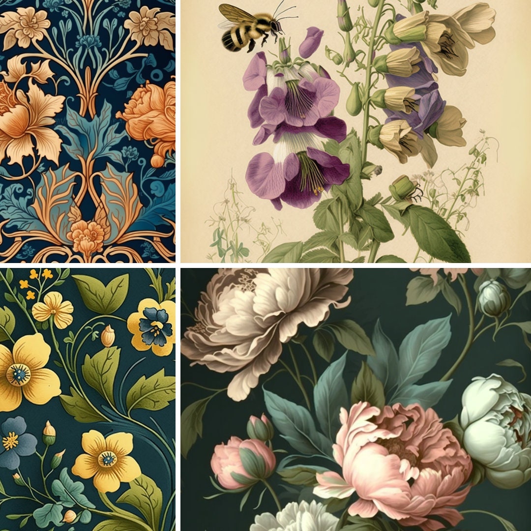 Floral Clipart for Commercial Use, Png, Summer Flowers, Spring Flowers ...