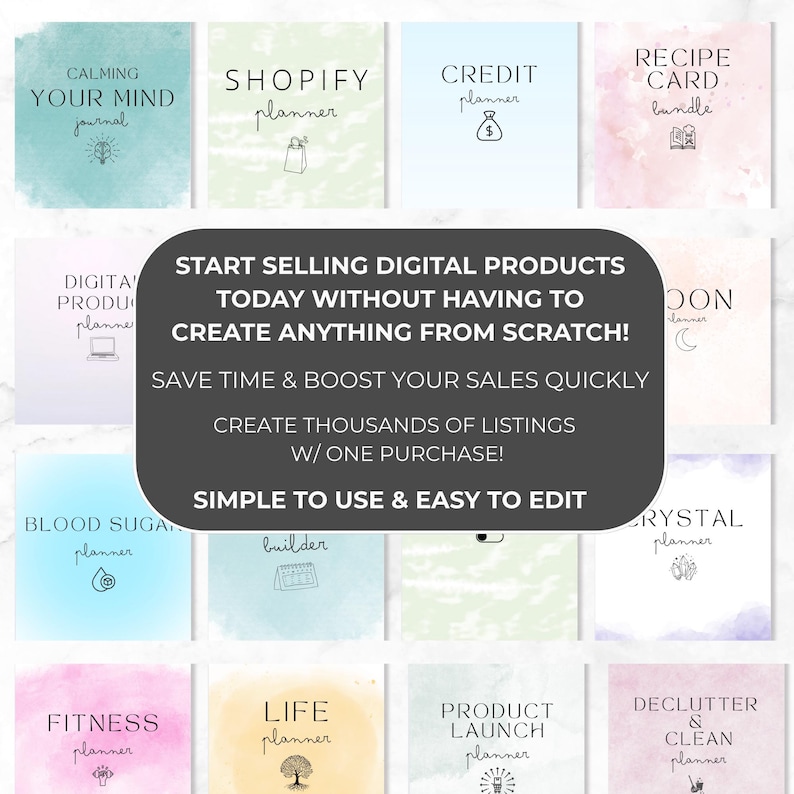 Digital Template Bundle With MRR Rights | Planners, Journals ...