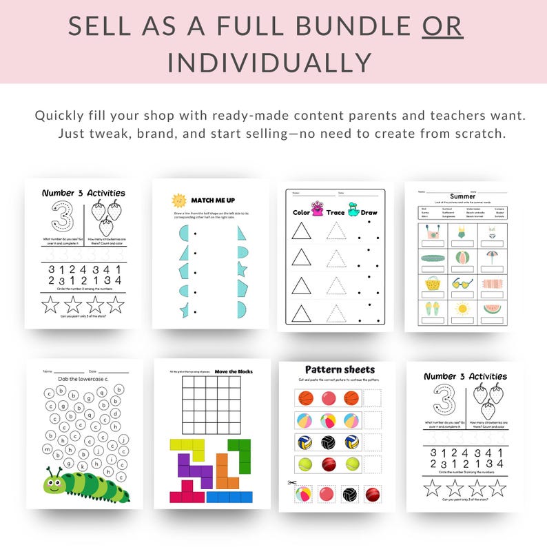 800+ Kids Activity Workbook Bundle | Editable Printable Worksheets for ...
