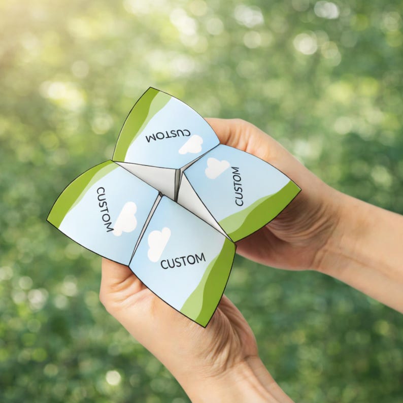 Cootie Catcher Template | Canva Fortune Teller | Instructions Included ...