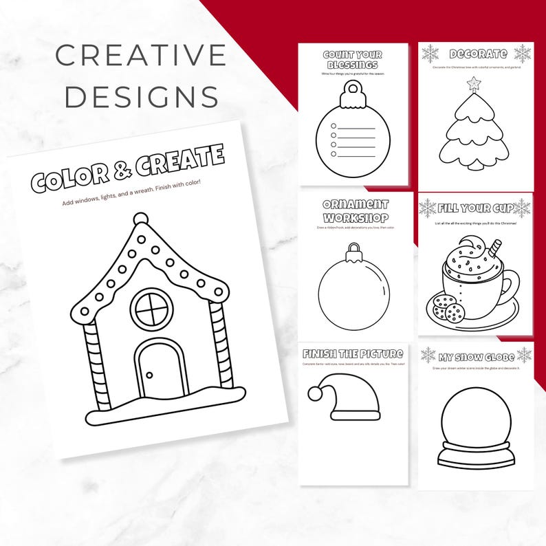 Kids Christmas Activity Bundle – 500+ Printable Worksheets, Coloring ...