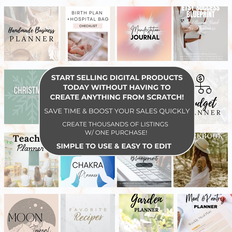 100+ PLR Digital Product Bundle Canva | Editable Printable Planners, Journals & Trackers | Sell ...