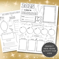 All About My 2025 Printable | New Years Reflection Worksheet for Kids ...