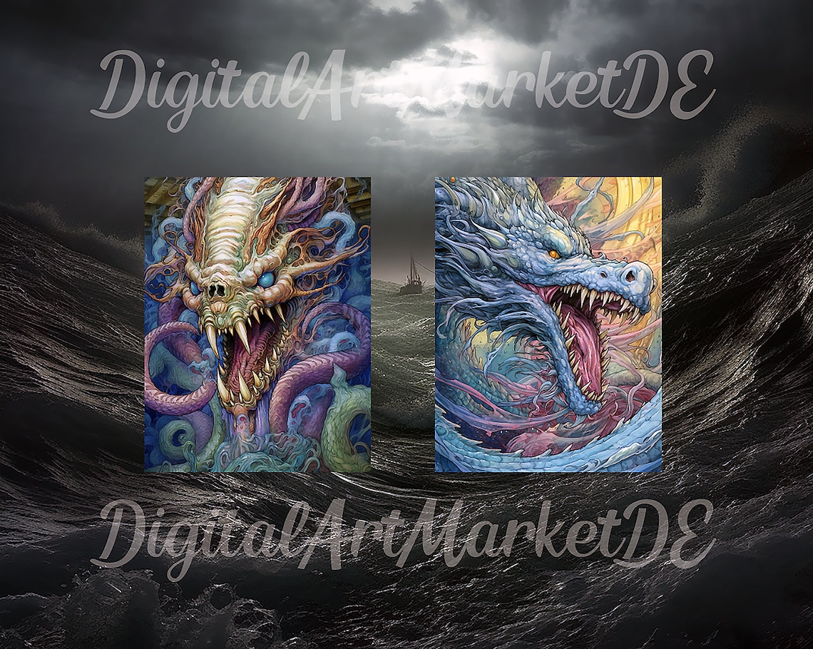 Leviathan Coloring Pages for Adults Instant Download - Etsy