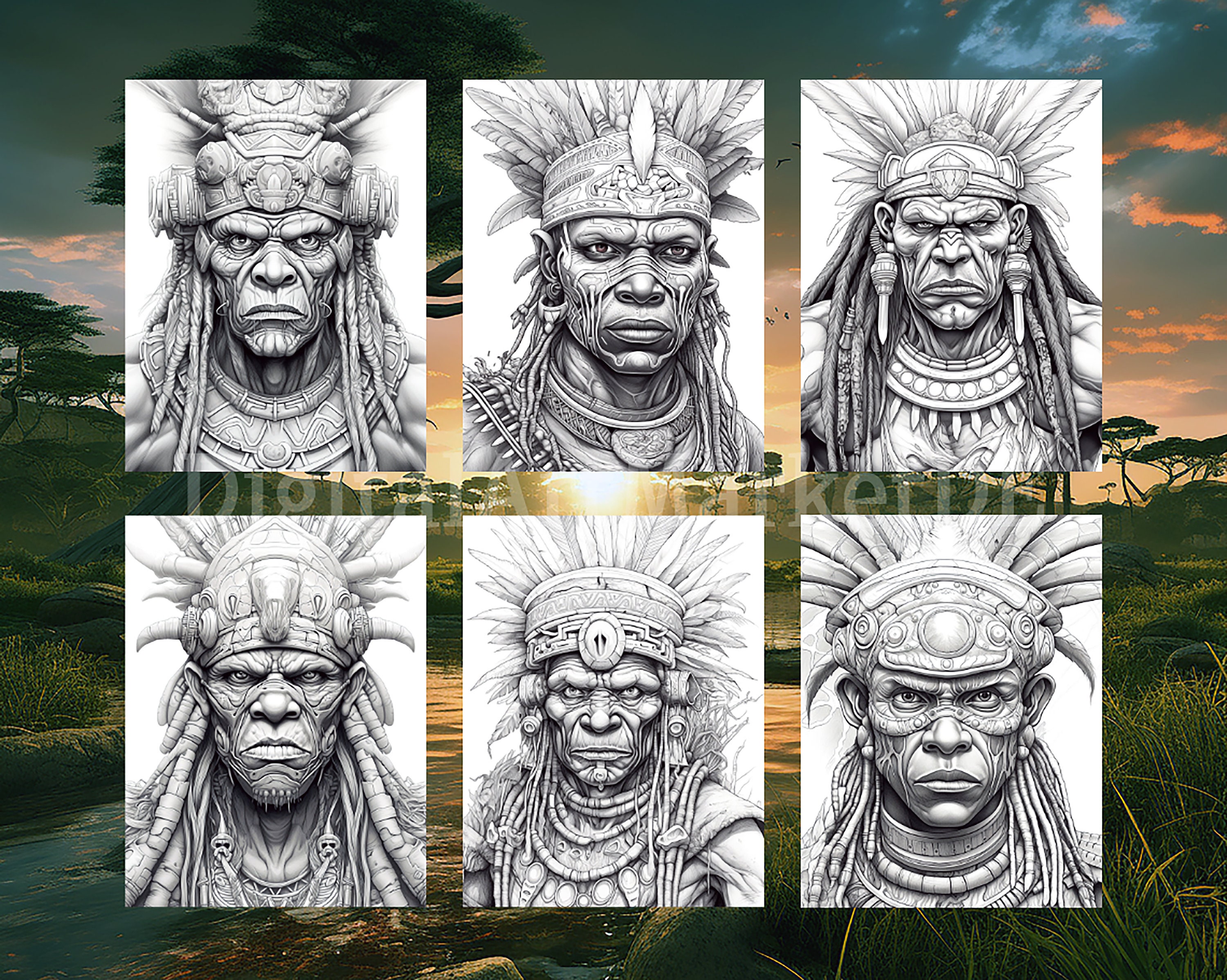 The Tribe Coloring Pages for Adults Instant Download - Etsy
