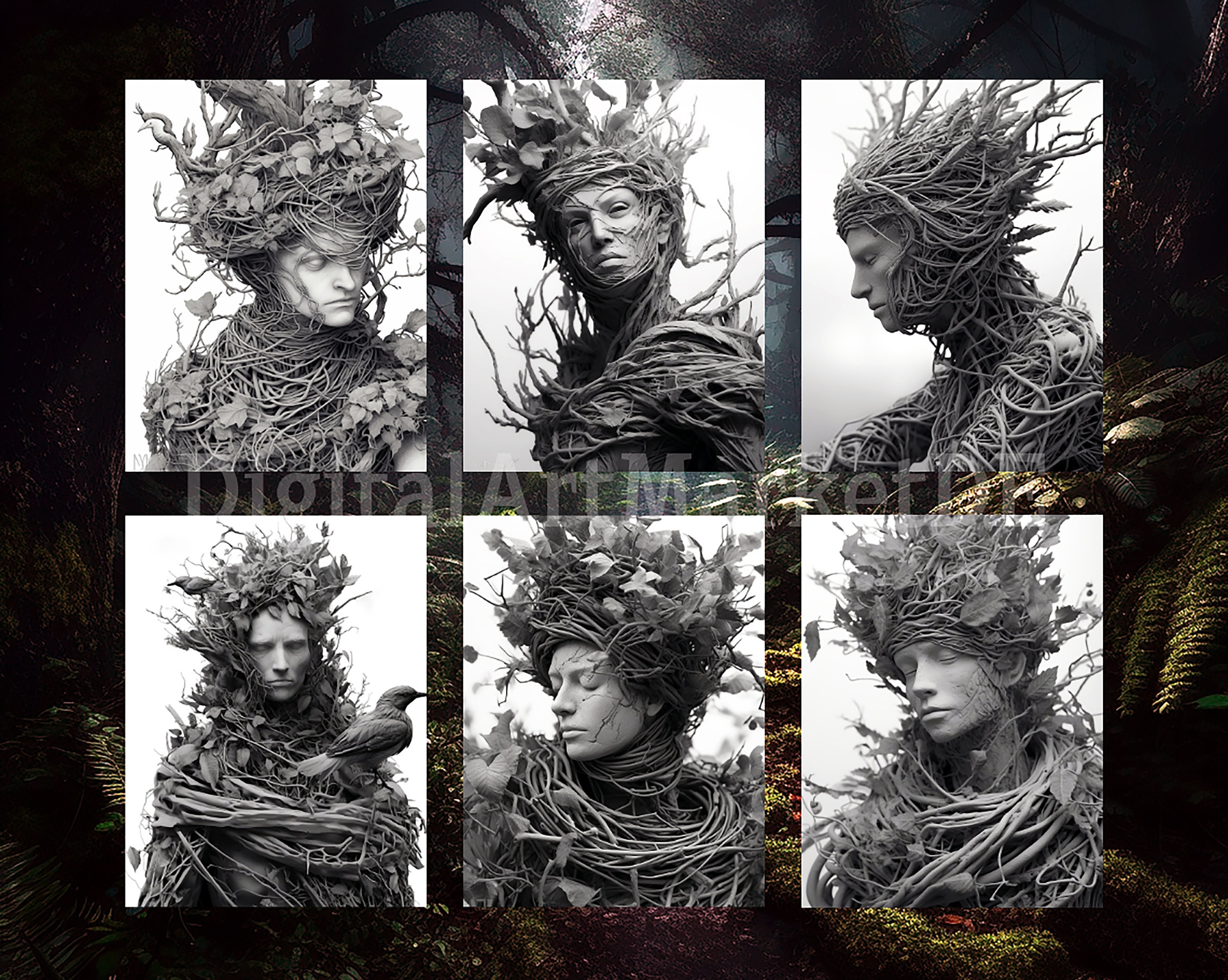 Tree Creatures treeatures Coloring Pagesfor - Etsy