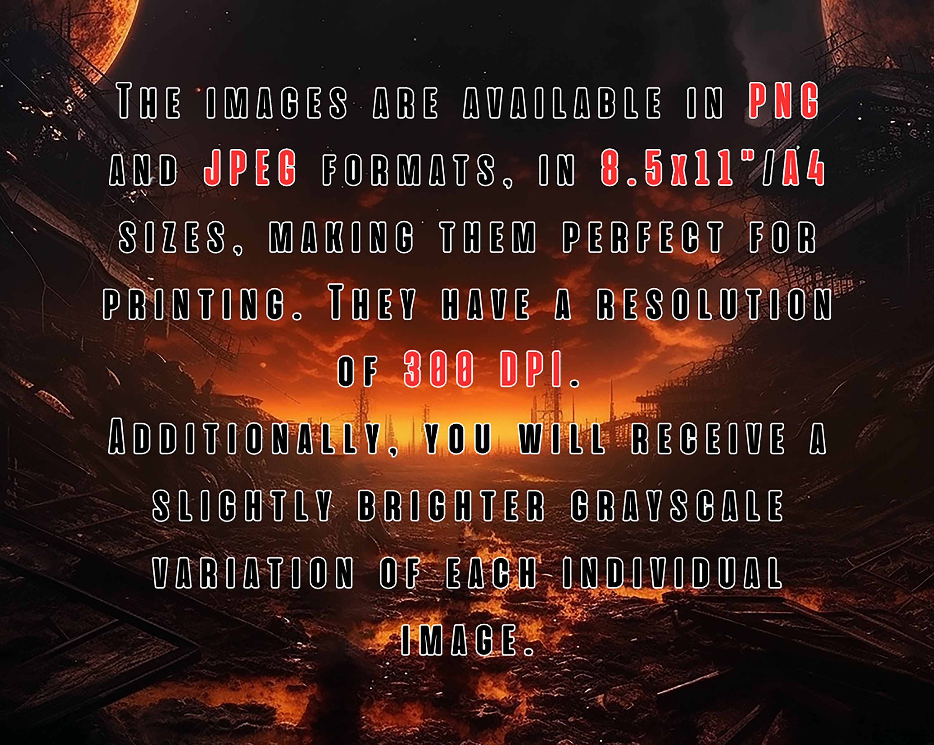 Creeps Coloring Pagesfor Adults instant Download grayscale - Etsy