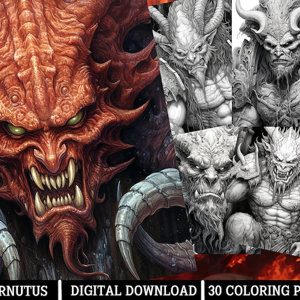 Baphomet Coloring Page - Etsy