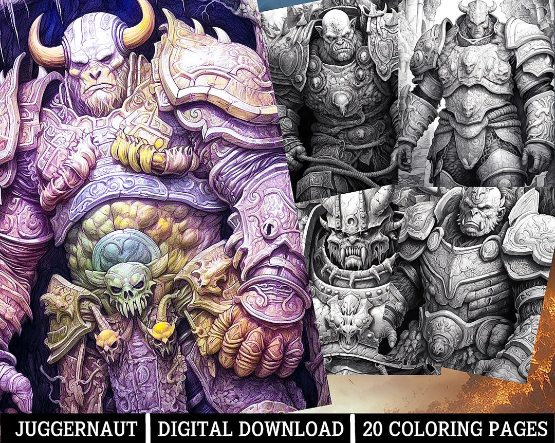 Juggernaut Coloring Pagesfor Adults instant Download - Etsy