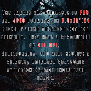 Forest Stalker Coloring Pages for Adults - Instant Download -grayscale ...