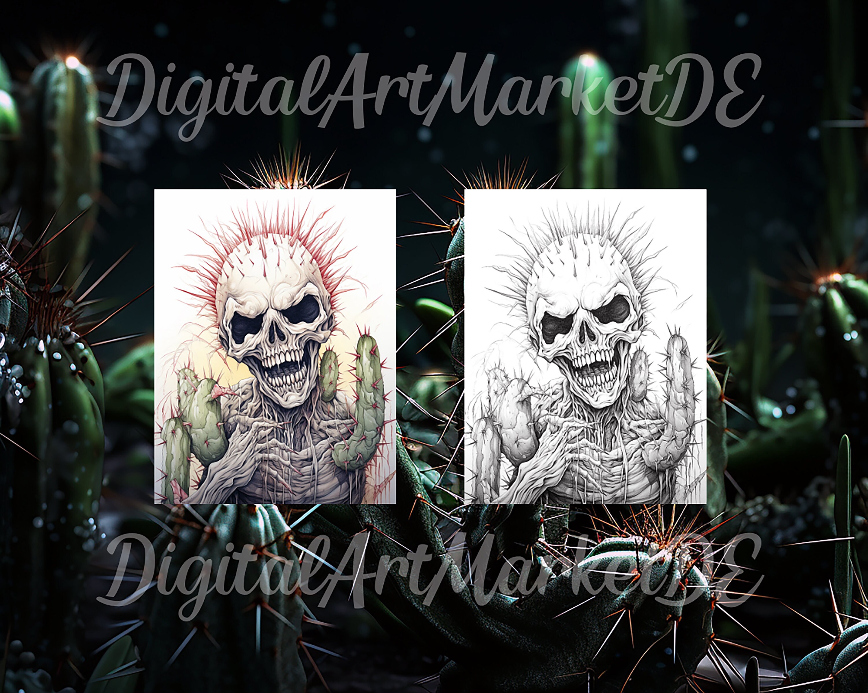 Cactus Coloring Pages for Adults Instant Download - Etsy