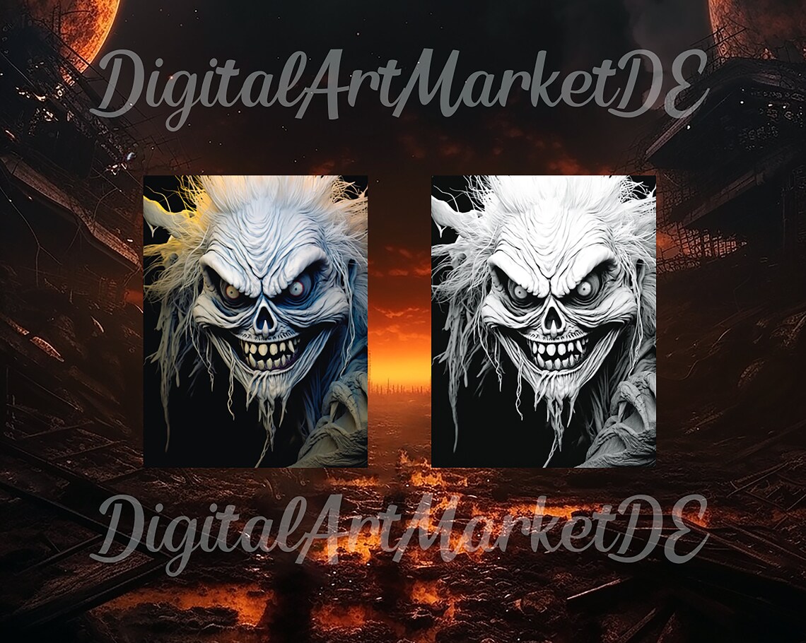 Creeps Coloring Pagesfor Adults instant Download grayscale - Etsy