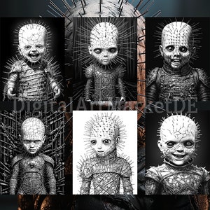 Baby Needle Coloring Pages for Adults -instant Download -grayscale ...