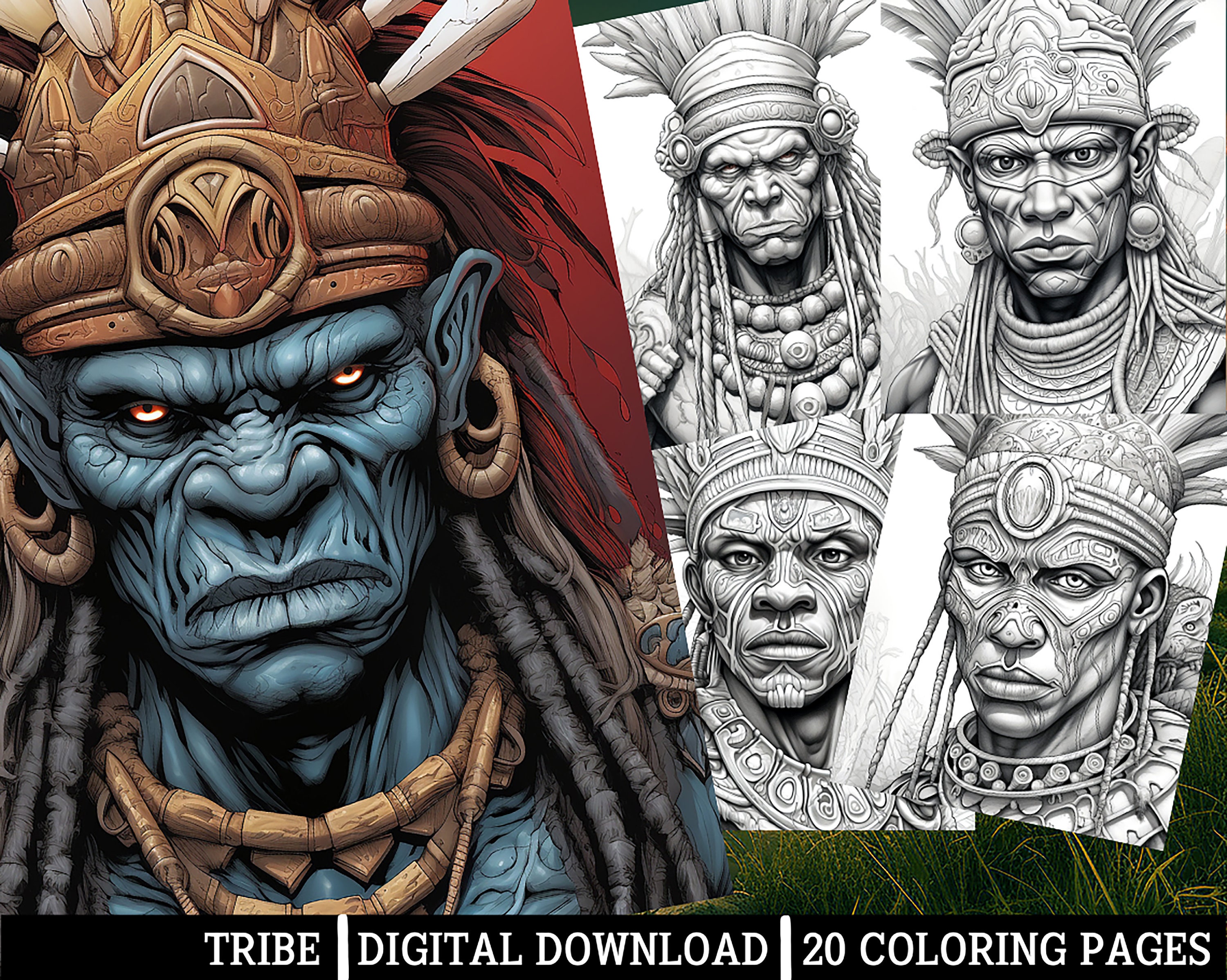 The Tribe Coloring Pages for Adults Instant Download - Etsy