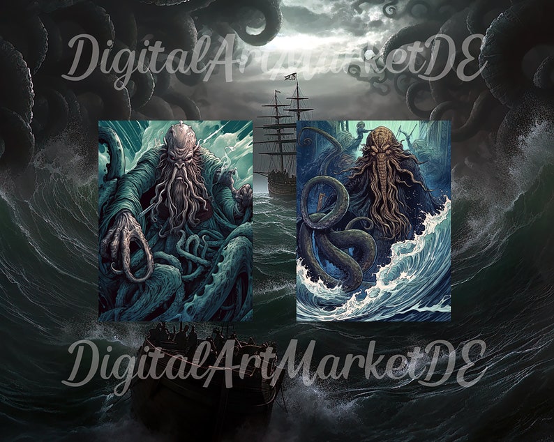 Cthulhu Inspired Coloring Pagesfor Adults Instant Download - Etsy