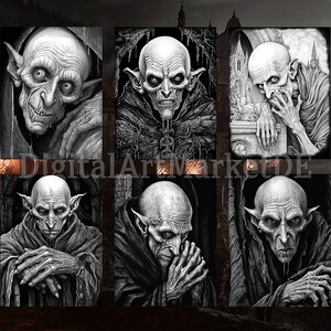 Nosferatu Inspired Coloring Pages for Adults - Instant Download ...
