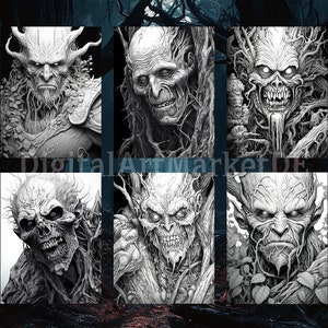 Forest Stalker Coloring Pages for Adults - Instant Download -grayscale ...