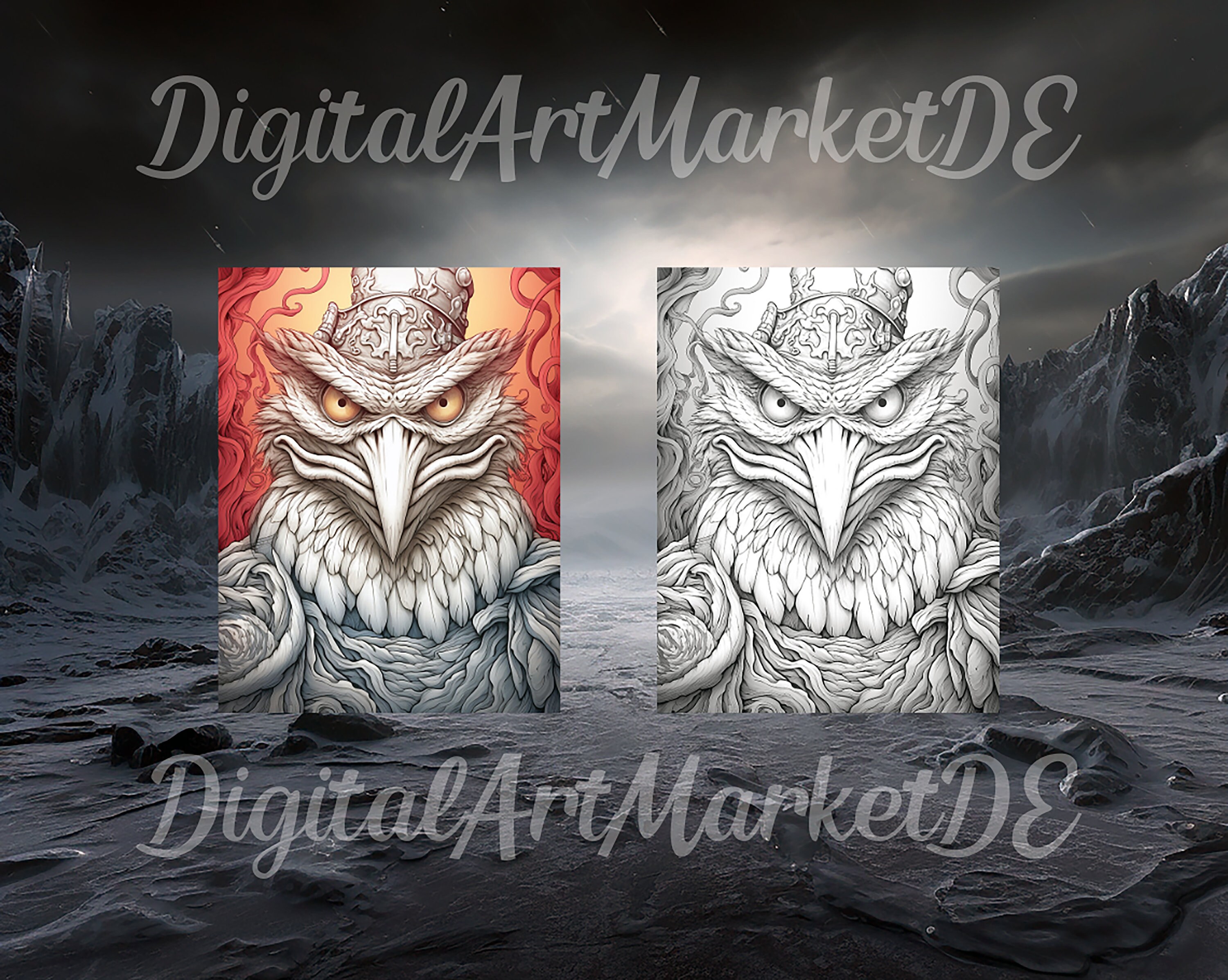 Absurd Penguins Coloring Pages for Adults Instant Download - Etsy