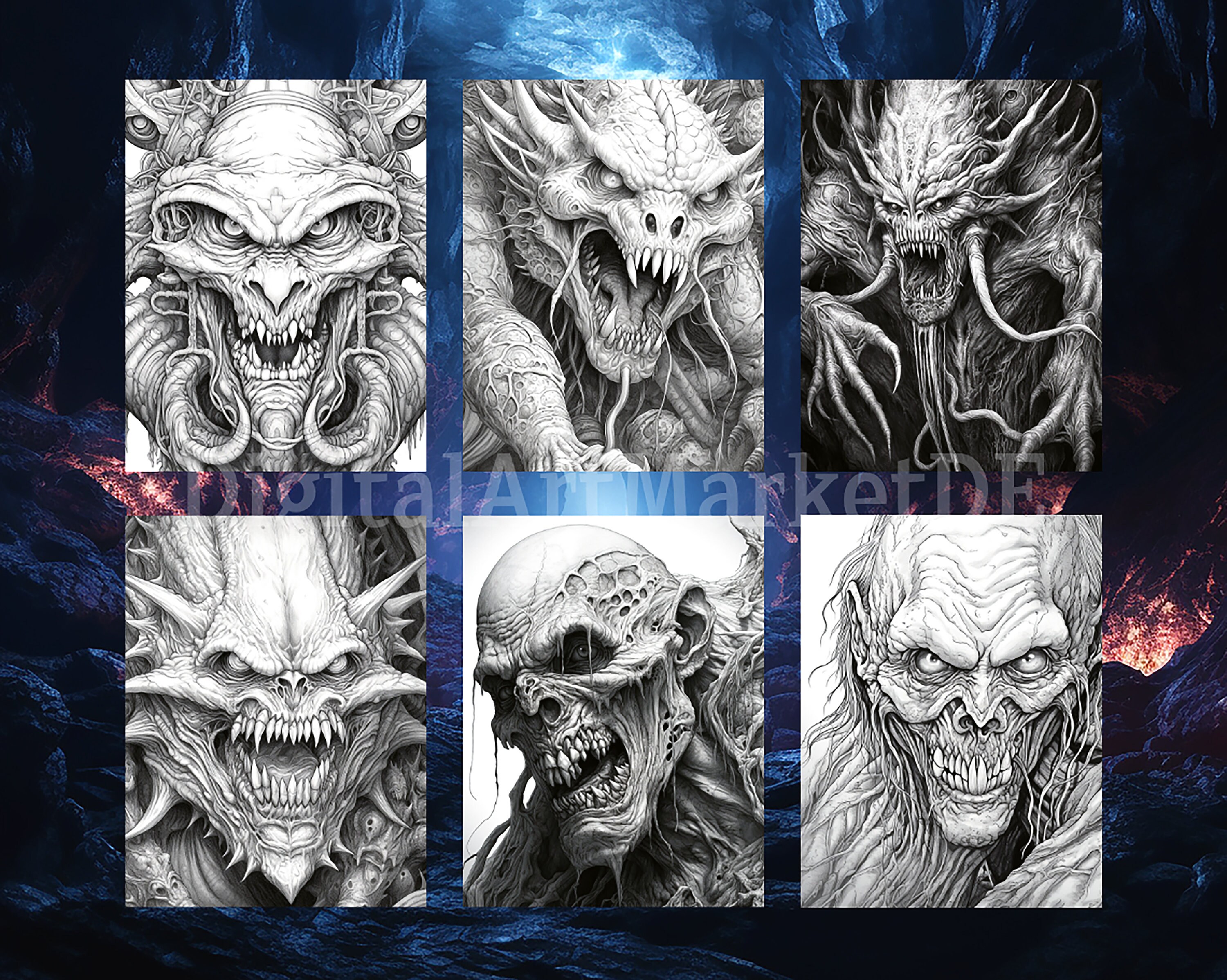 Mutant Coloring Pagesfor Adults Instant Download grayscale - Etsy