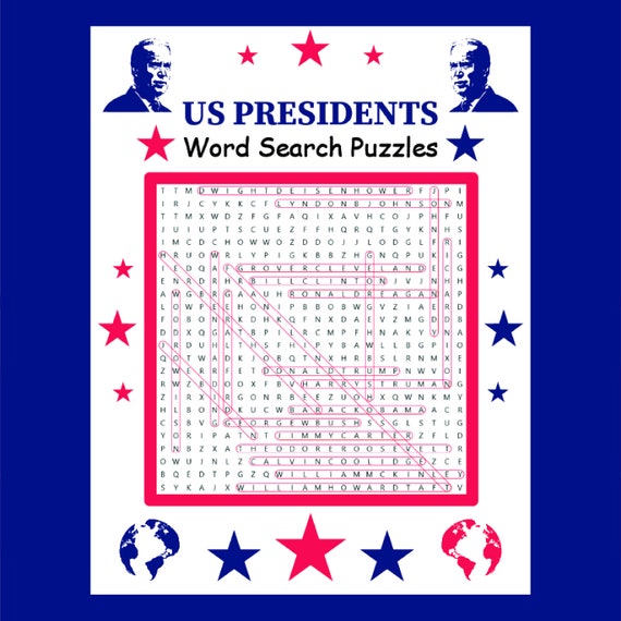 Usa Presidents Word Search