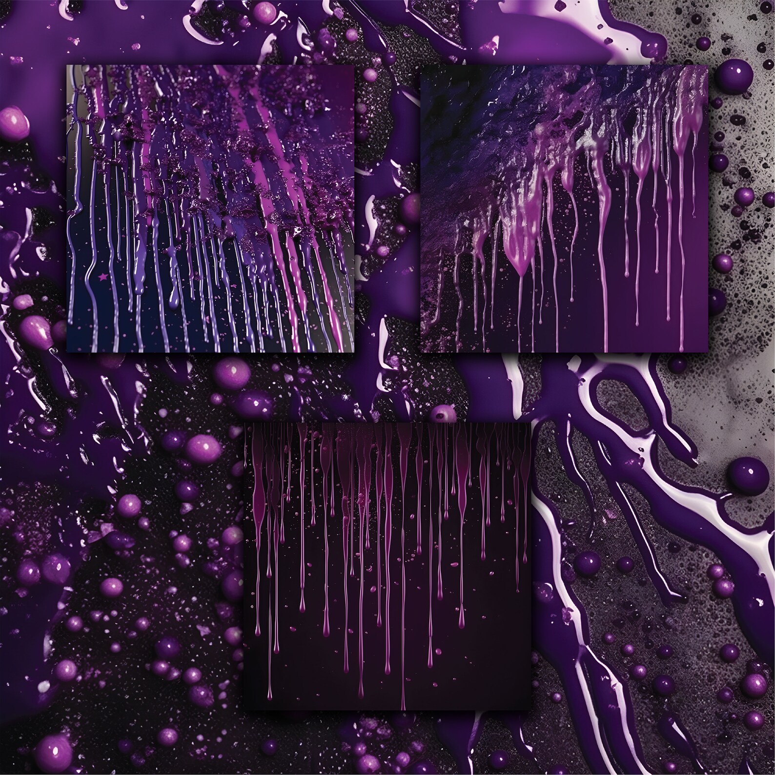 Purple Dripping Glitter Textures, Glitter Backgrounds, Printable ...