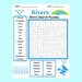 Rivers Word Search Puzzle Worksheet Activity 100 Printable Puzzle Pages ...