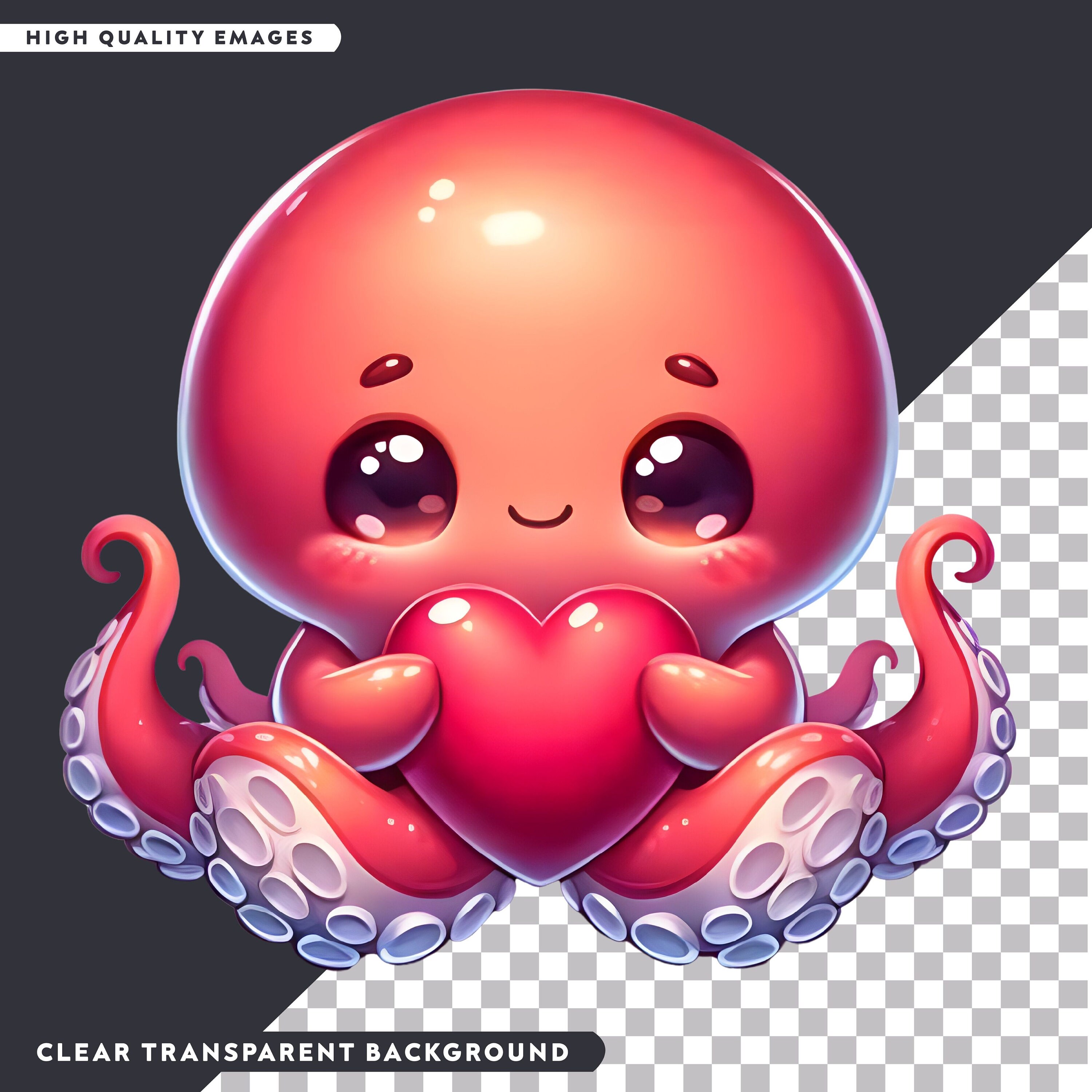 Valentines Day Animal Clipart Bundle, Animal Hugging Heart PNG ...