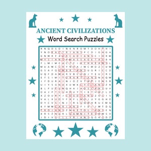 Ancient Civilizations Word Search Puzzle Worksheet Activity | Printable ...