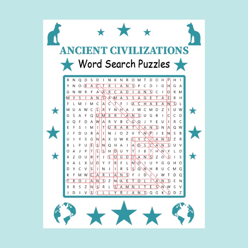 Ancient Civilizations Word Search Puzzle Worksheet Activity | Printable ...