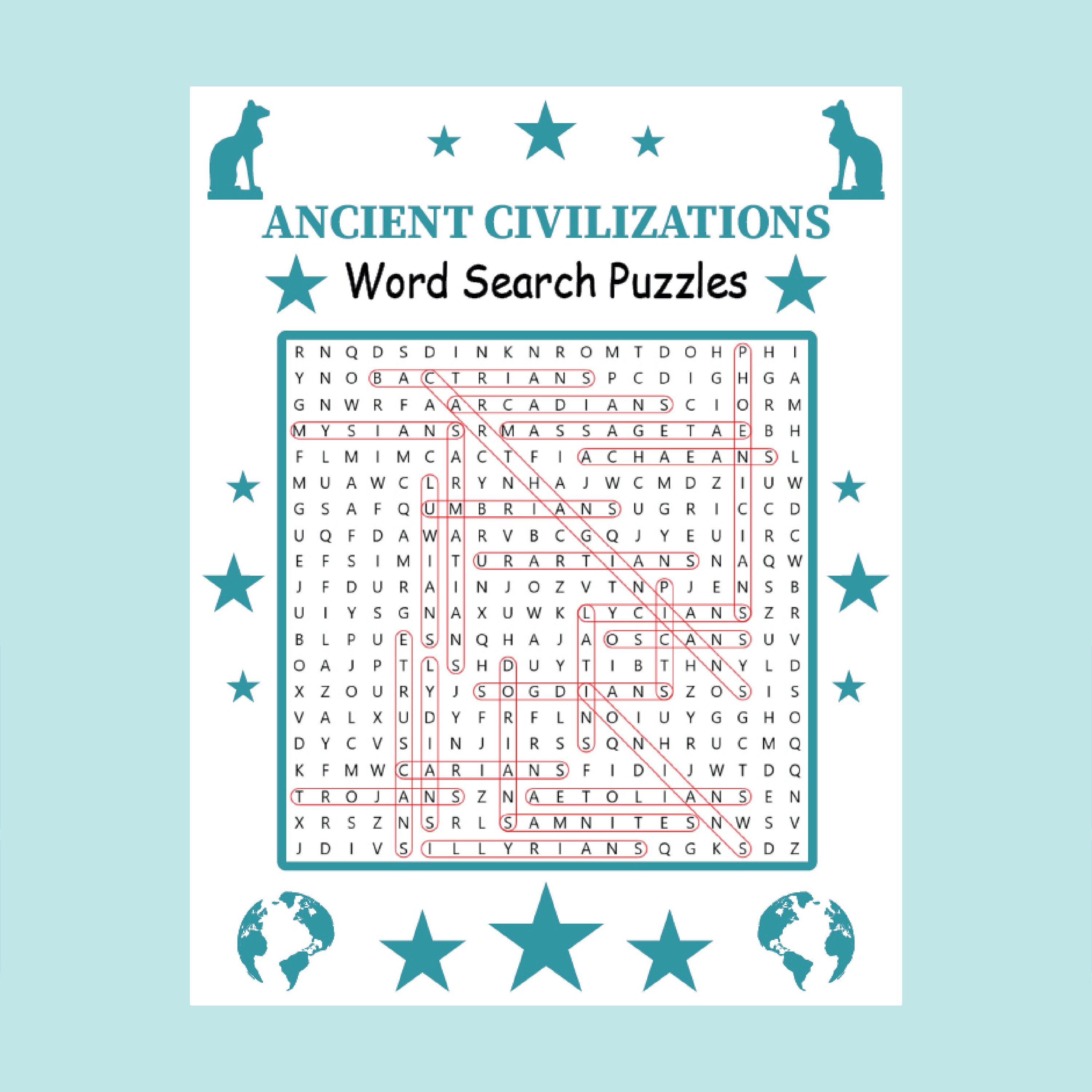 Ancient Civilizations Word Search Puzzle Worksheet Activity | Printable ...