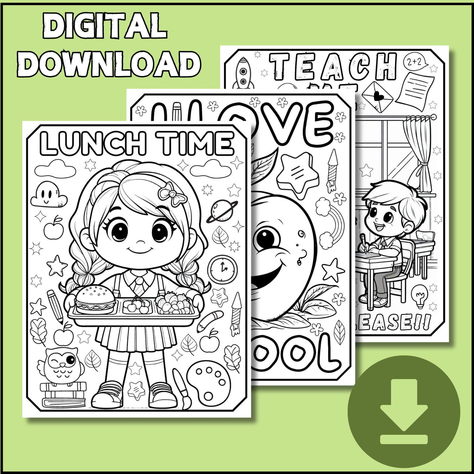 First Week & Month of School Coloring Pages School Coloring Pages for ...