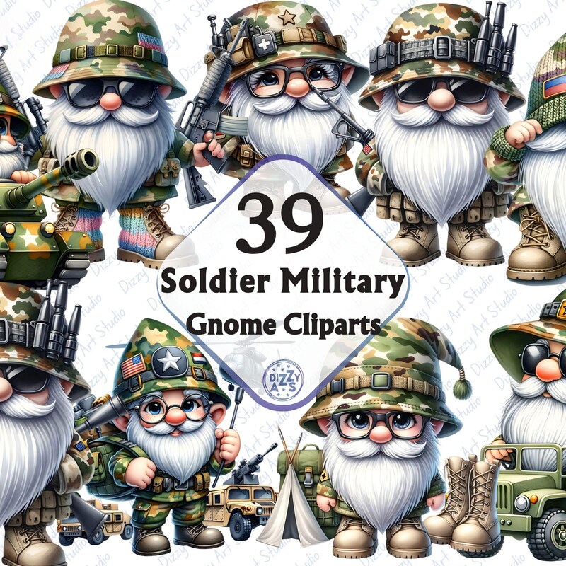 Military Gnomes - Etsy