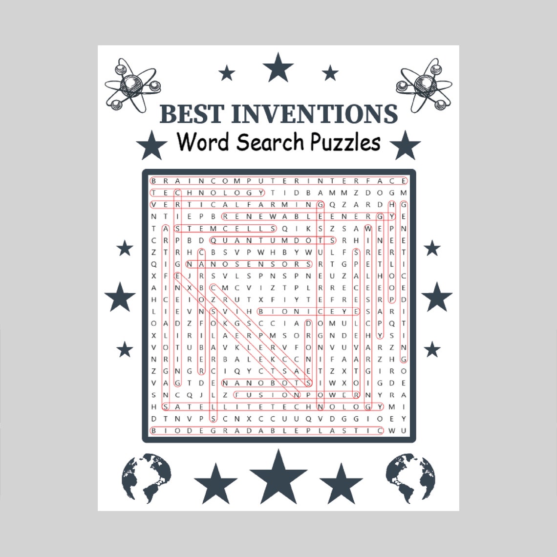 Inventions Word Search Puzzle Worksheet Activity | Printable Puzzle ...