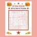 Junk Food Word Search Puzzle Worksheet Activity | 100 Printable Puzzle ...