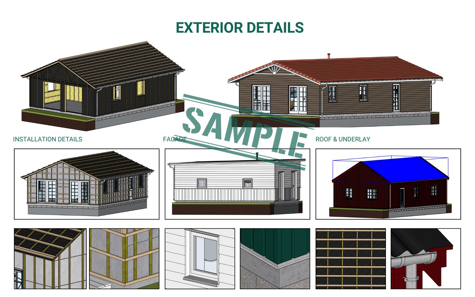 A-frame Sketchup Model 3D Blueprints DIY Prefab Home .skp CAD File 2 ...